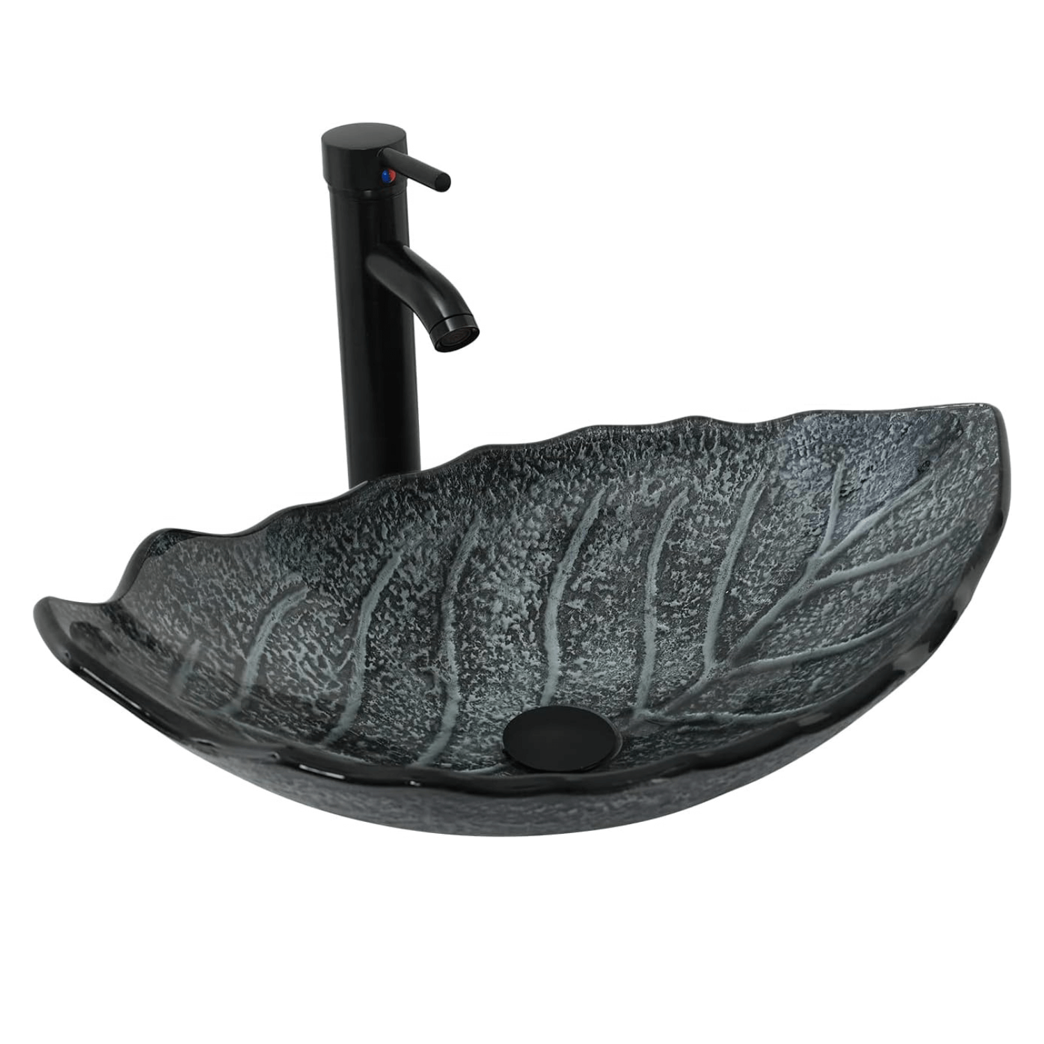 Silver Leaf Shaped Bathroom Sink-BA008