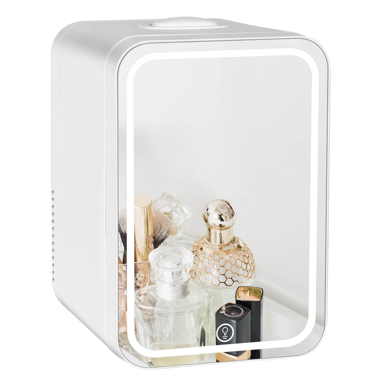 Mini Refrigerator 8L Makeup Fridge WIth Mirrored Door AS010-8L- Coolin